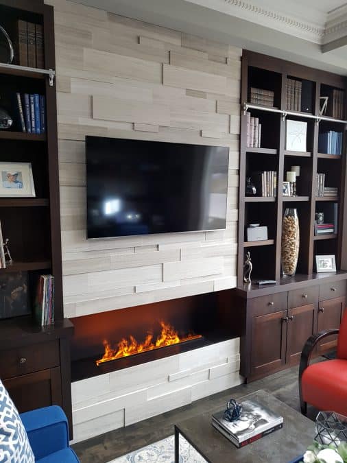 Opti-Myst Fireplace Built ins - goodfellastone